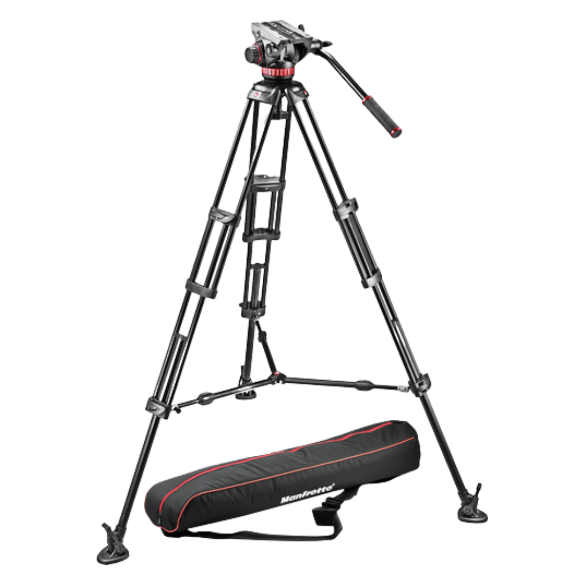 Manfrotto MVH502A Fluid Head And 546B Tripod With Mid Spreader ...