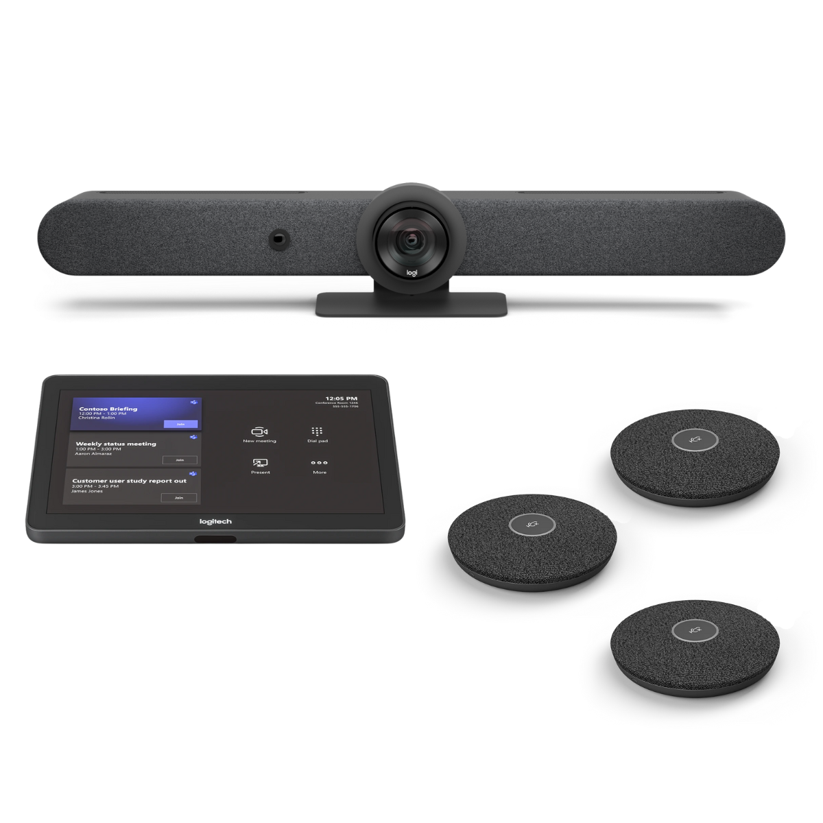 Logitech Android Large Room - Logitech Rally Bar with Logitech Tap IP ...